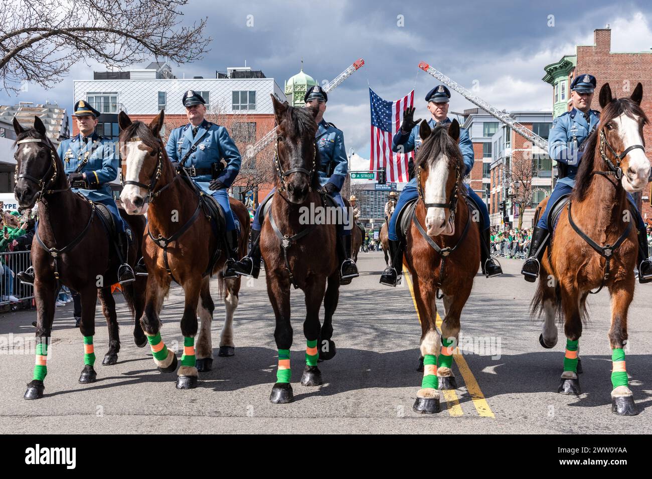 Massachusetts State Police Mounted Unit participating at the South ...