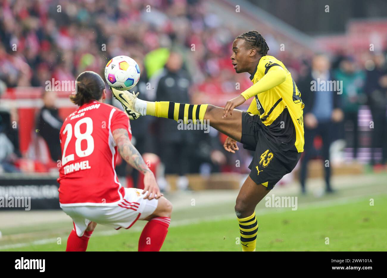 Berlin, Deutschland. 02nd Mar, 2024. firo: 02.03.2024, football, soccer, 1st league, 1st ...