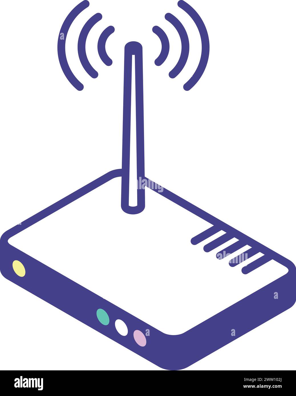 Internet router icon. Wireless modem isometric symbol Stock Vector ...