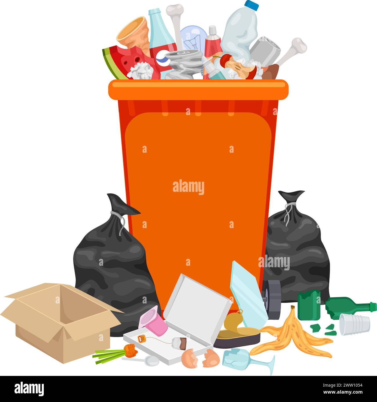Bin cartoon hi-res stock photography and images - Alamy