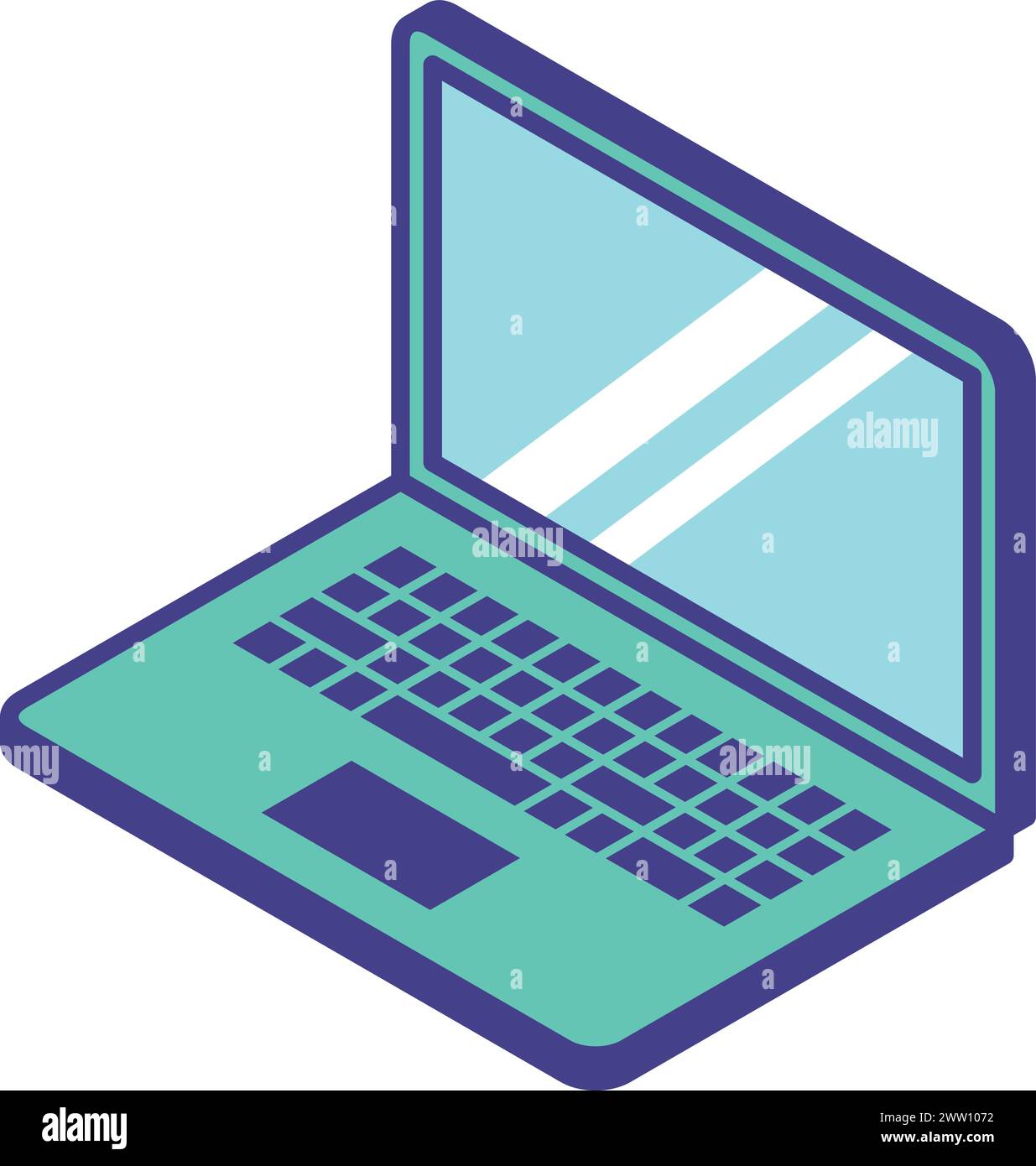 Laptop phone green screen Stock Vector Images - Alamy