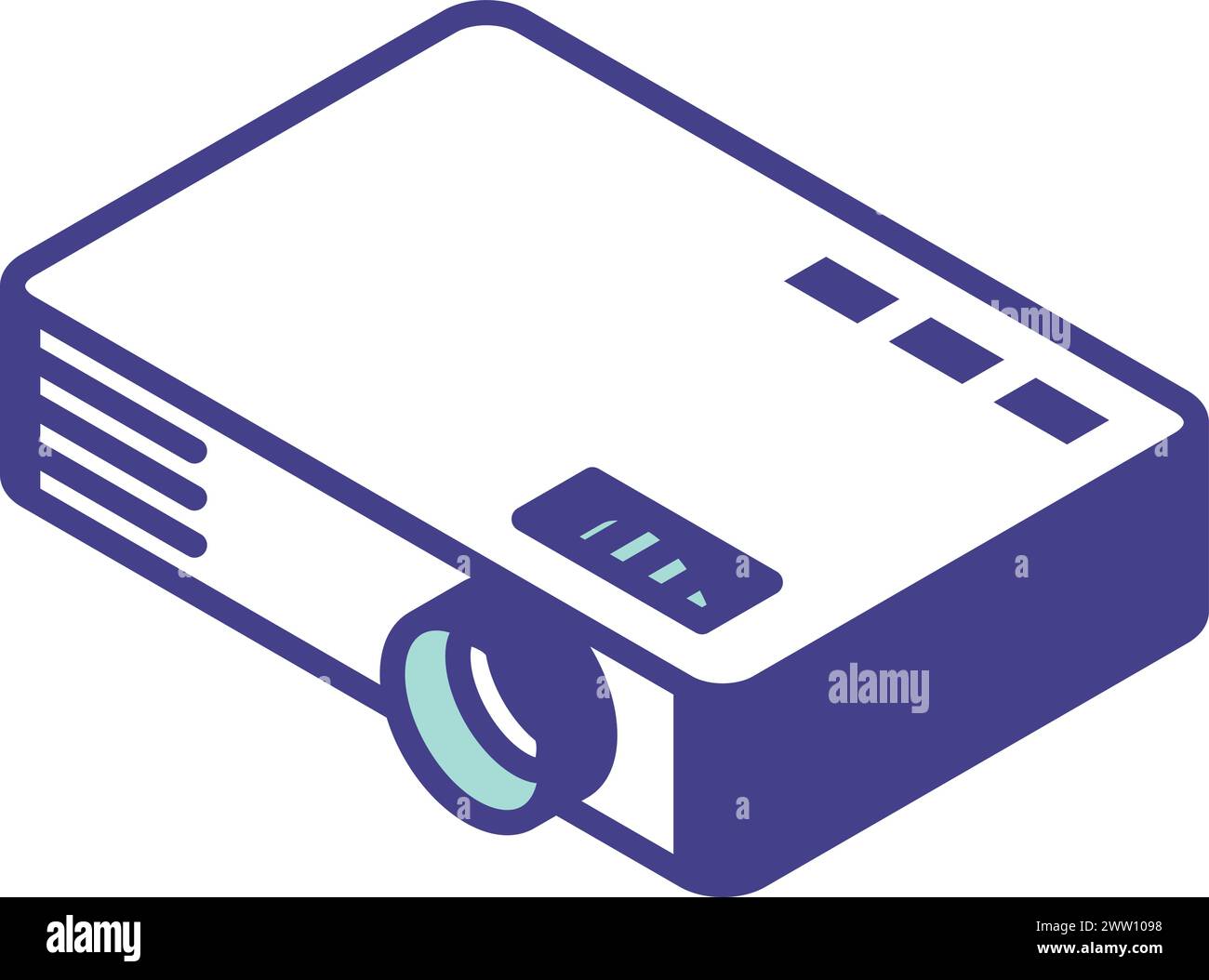 Projector isometric icon. Digital movie color symbol Stock Vector Image ...