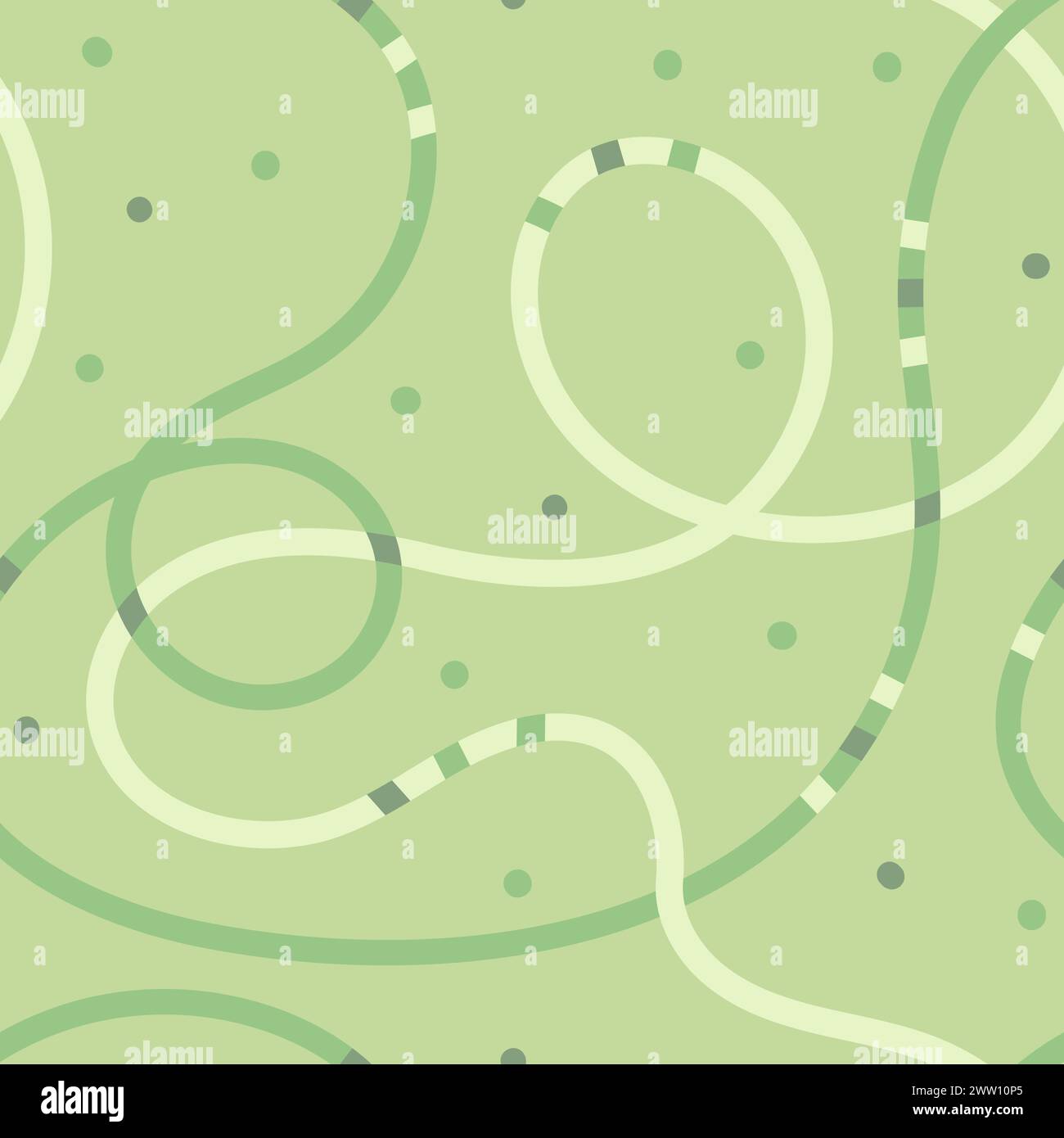 Continios line doodle seamless pattern. Creative abstract squiggle ...