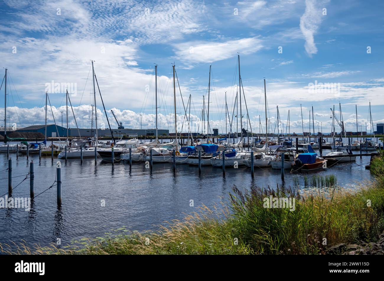 Boats at harbor Stock Photo - Alamy