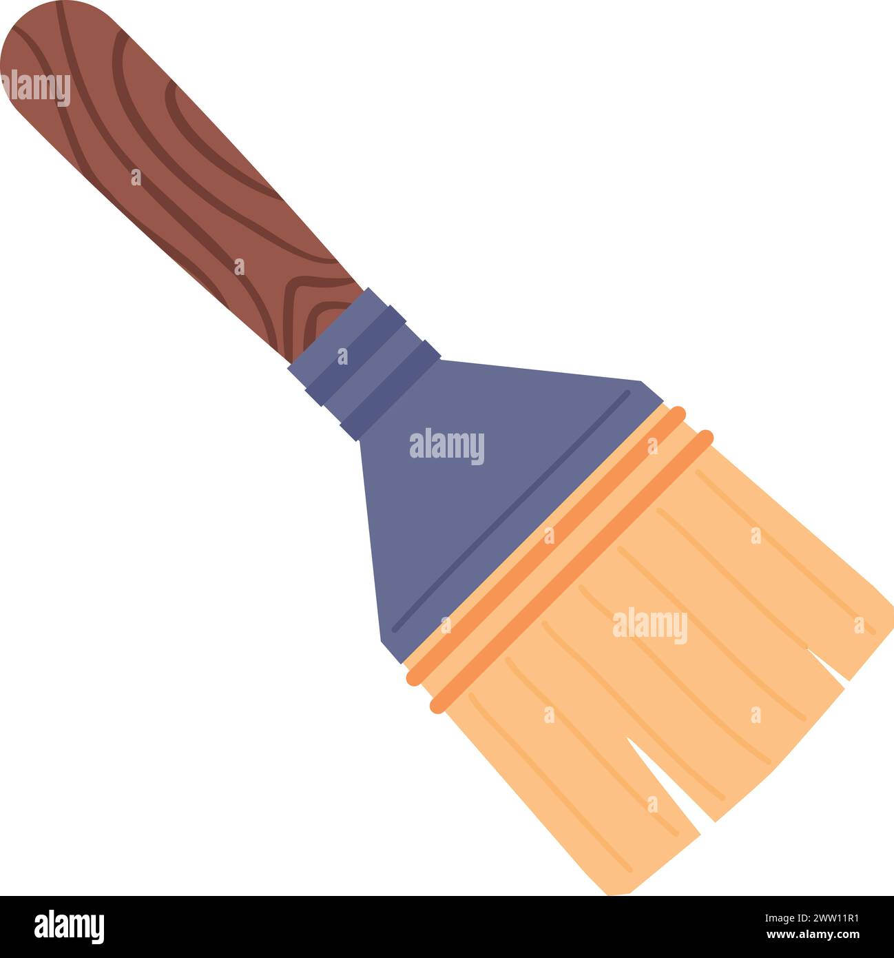 Wide painting brush. Canvas srawing artist tool Stock Vector Image ...