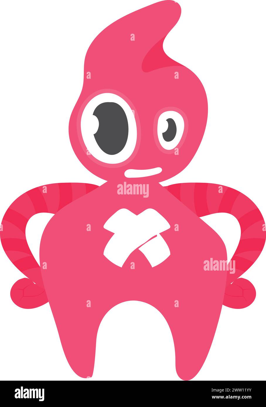 Funny alien mascot. Spooky fantasy creature character Stock Vector ...