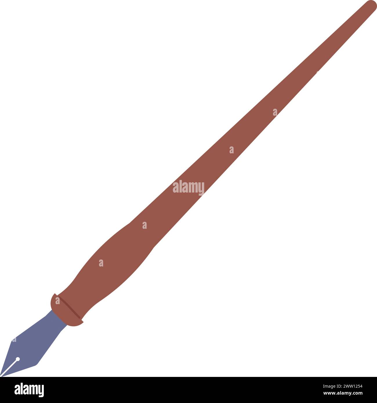 Nib ink pen color icon. Vintage calligraphy tool Stock Vector Image ...