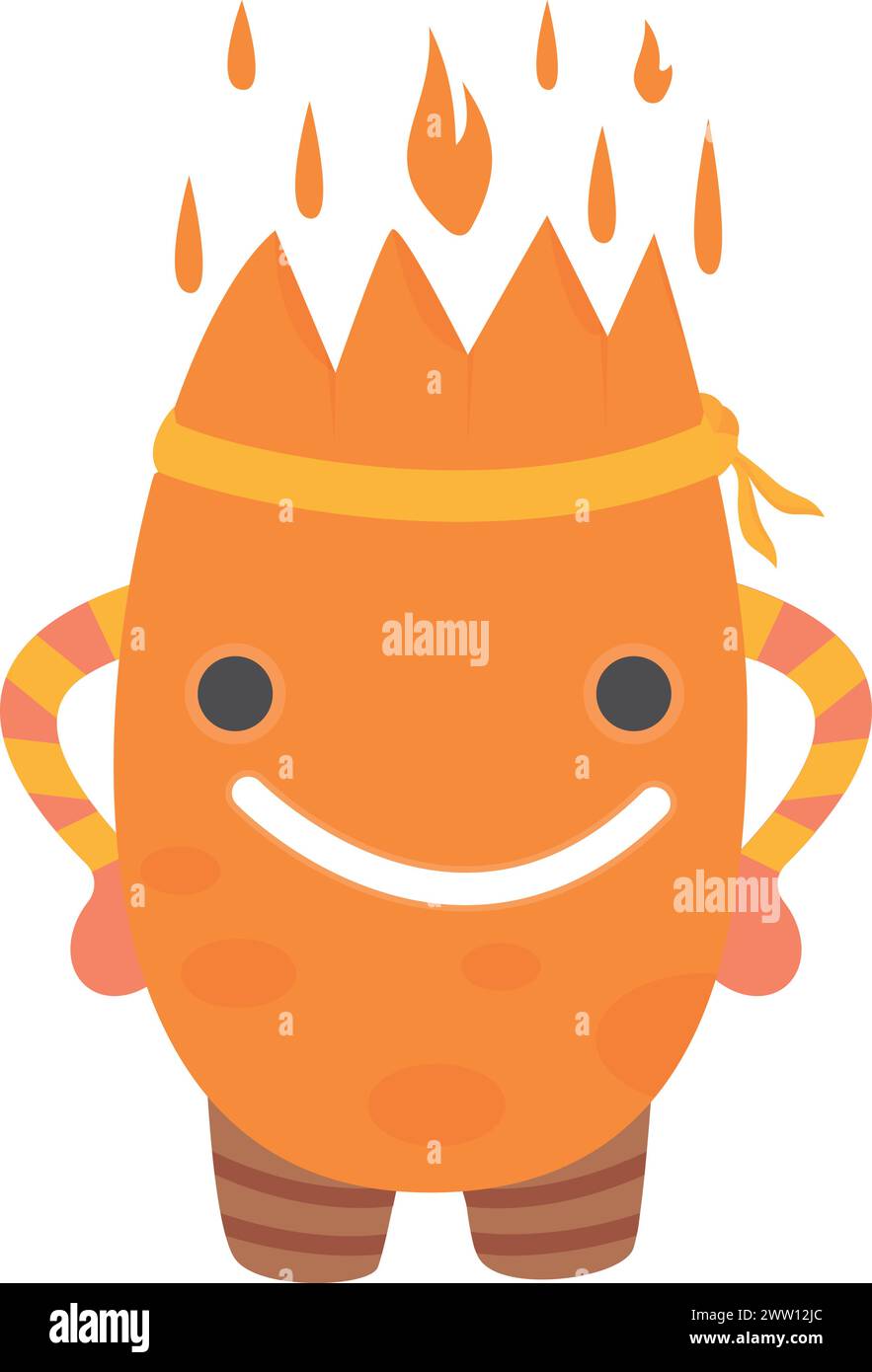 Fire monster. Fantasy creature for kid design print Stock Vector Image ...