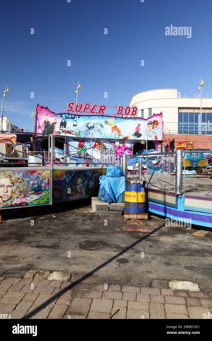 Amusements at Bayside Fun Park in Bridlington, Yorkshire, UK Stock ...