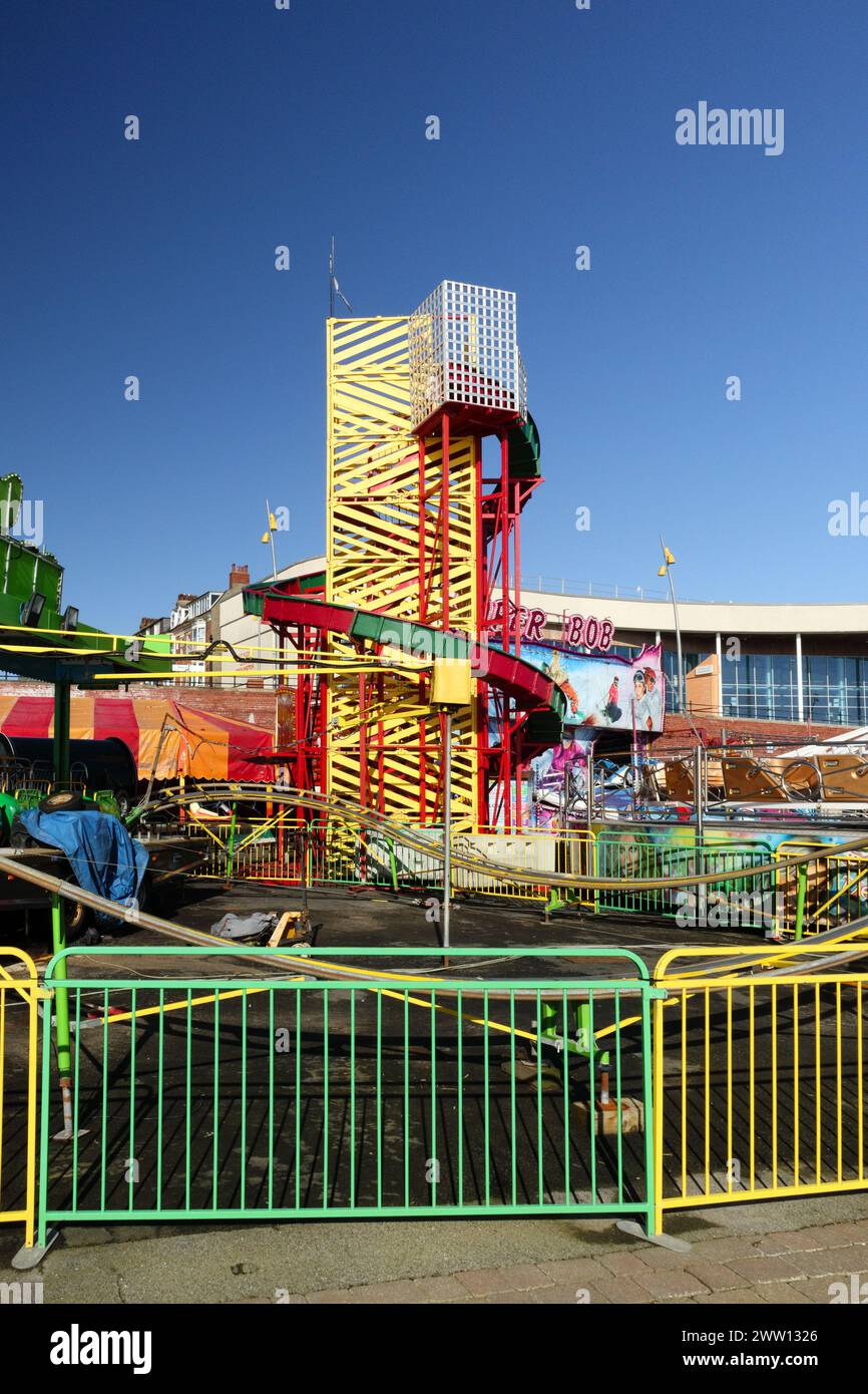 Amusements at Bayside Fun Park in Bridlington, Yorkshire, UK Stock ...