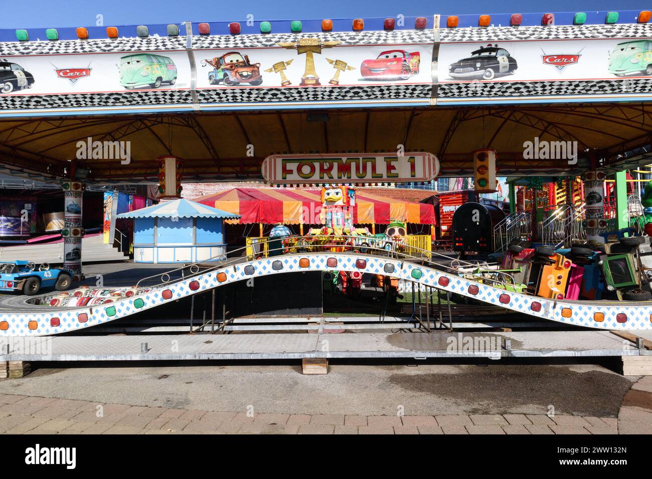 Amusements at Bayside Fun Park in Bridlington, Yorkshire, UK Stock ...