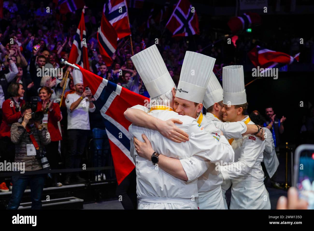 Trondheim 20240320.Third place for the Norwegian team during the ...