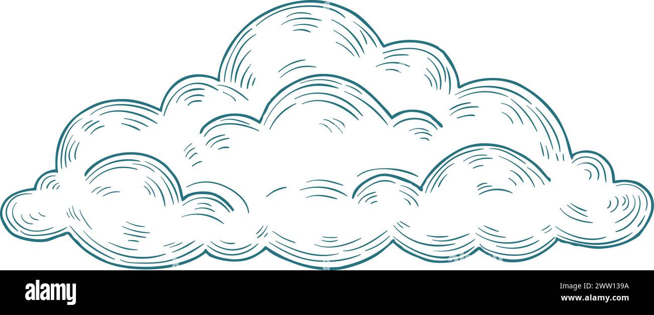 Drawn blue sky fluffy Stock Vector Images - Alamy