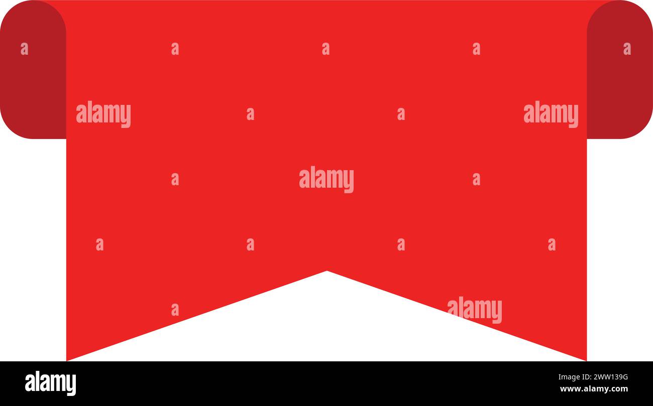 Red promo mark. Flag ribbon label template Stock Vector Image & Art - Alamy