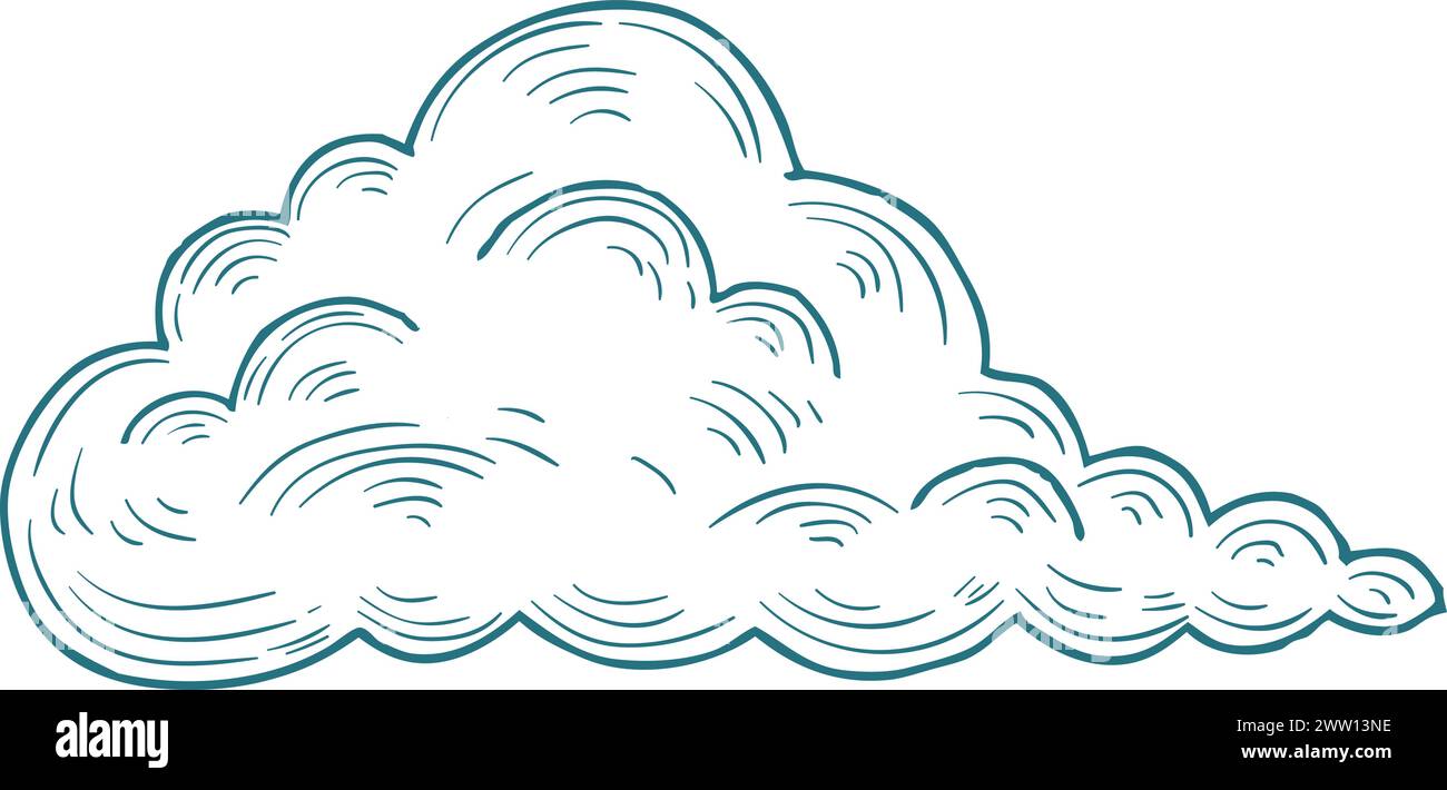 Storm cloud drawing Cut Out Stock Images & Pictures - Alamy