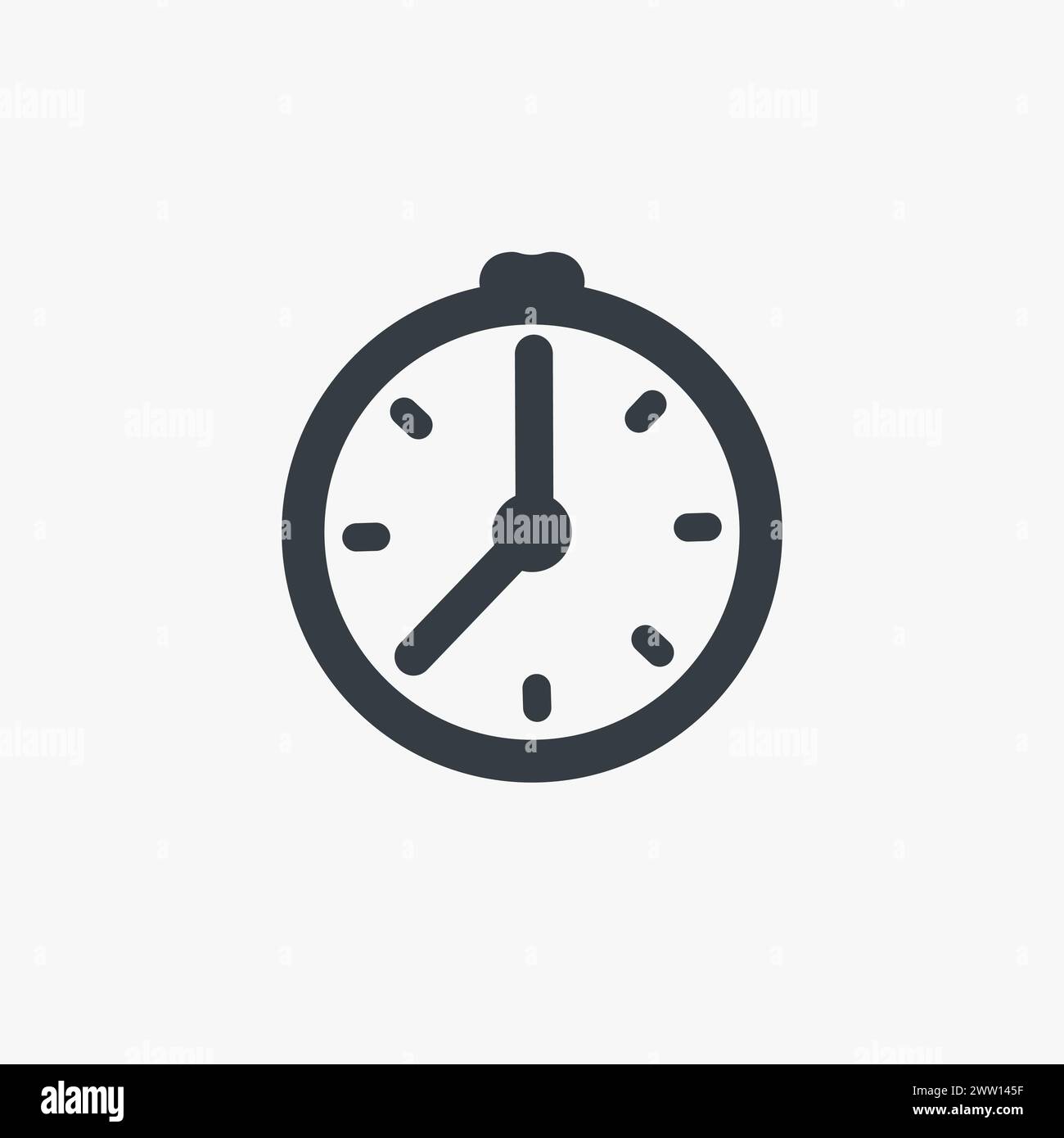 Clock icon in trendy flat style. Clock icon page symbol for your web site design Clock icon logo ...