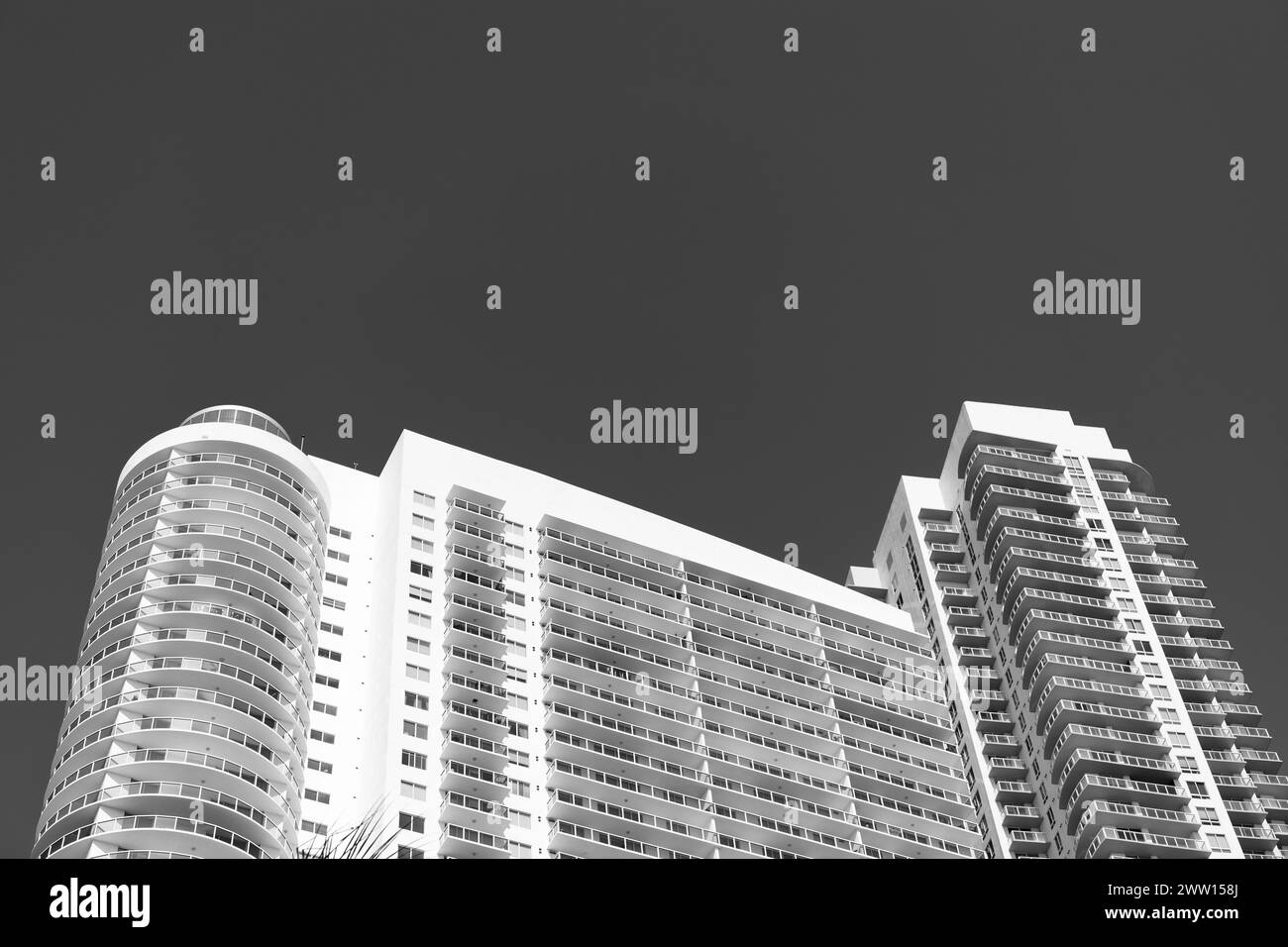 skyscraper building in miami, copy space. photo of skyscraper ...