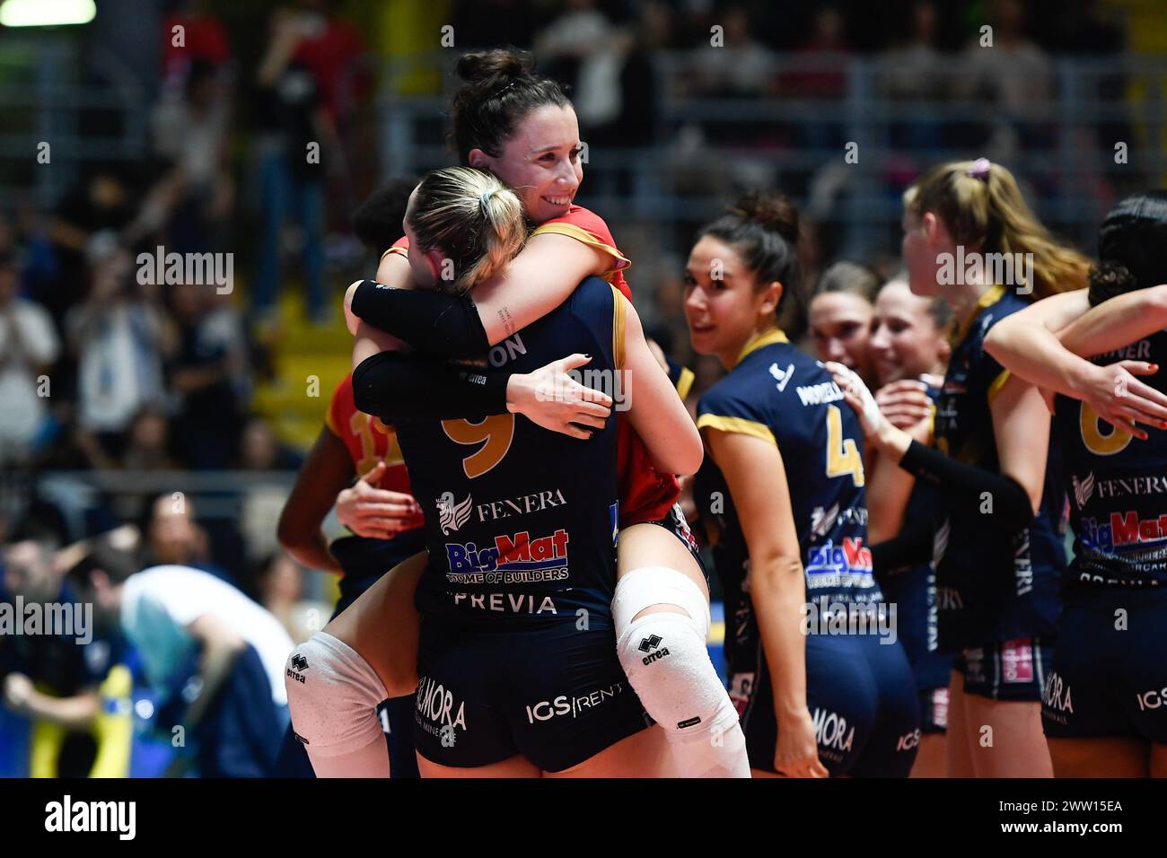 Chieri Volley’s Ilaria Spirito celebrates whit Chieri Volley’s Madison ...