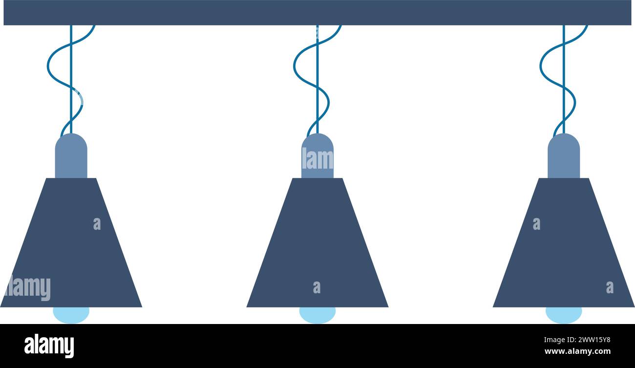 Ceiling lamps hanging from above. Interior lighting icon Stock Vector ...