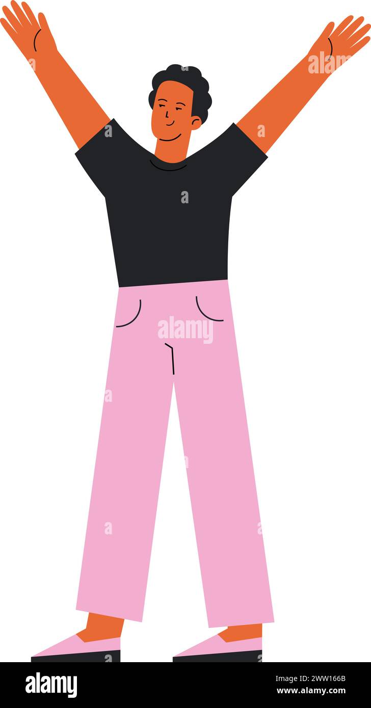 Teenage joyful Stock Vector Images - Alamy