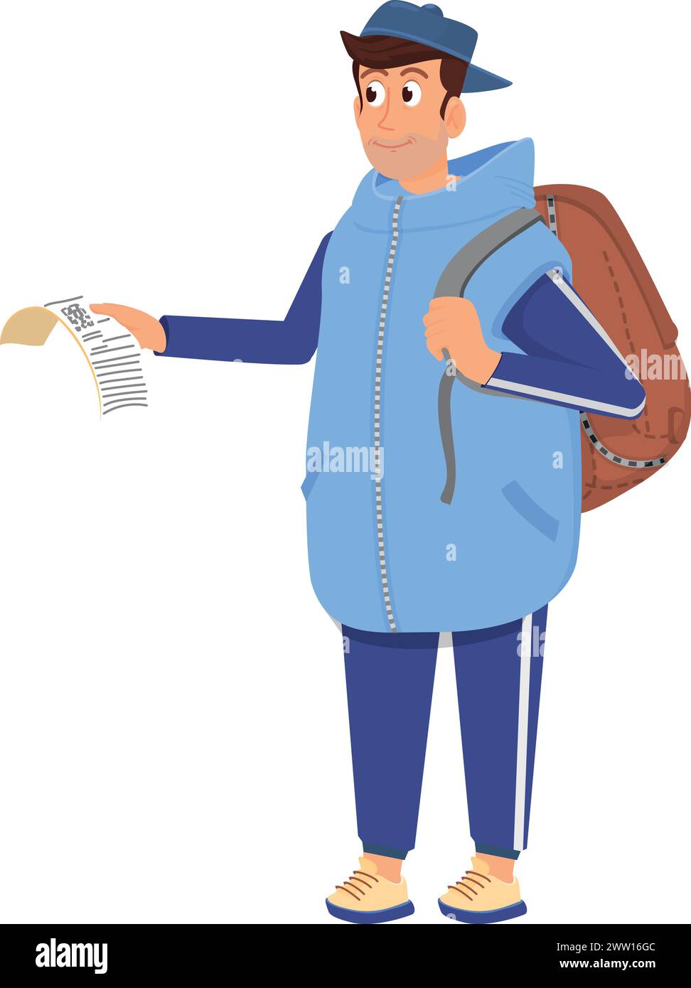 Backpack man sightseeing Stock Vector Images - Alamy
