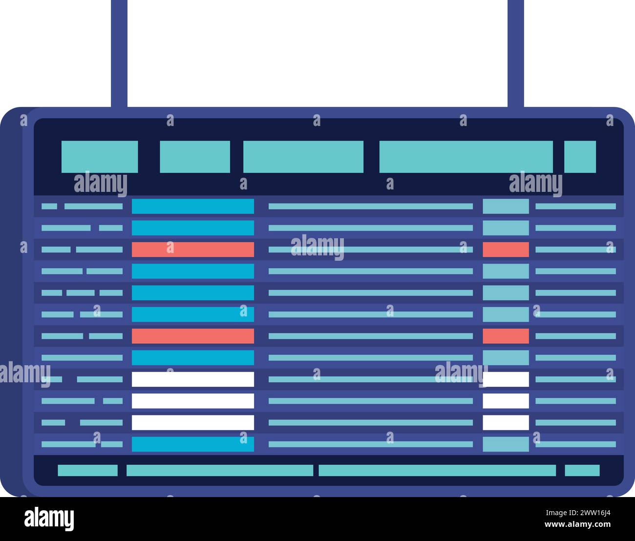 Airport Information Board Icon Color Departure Arrival Display Stock Vector Image And Art Alamy