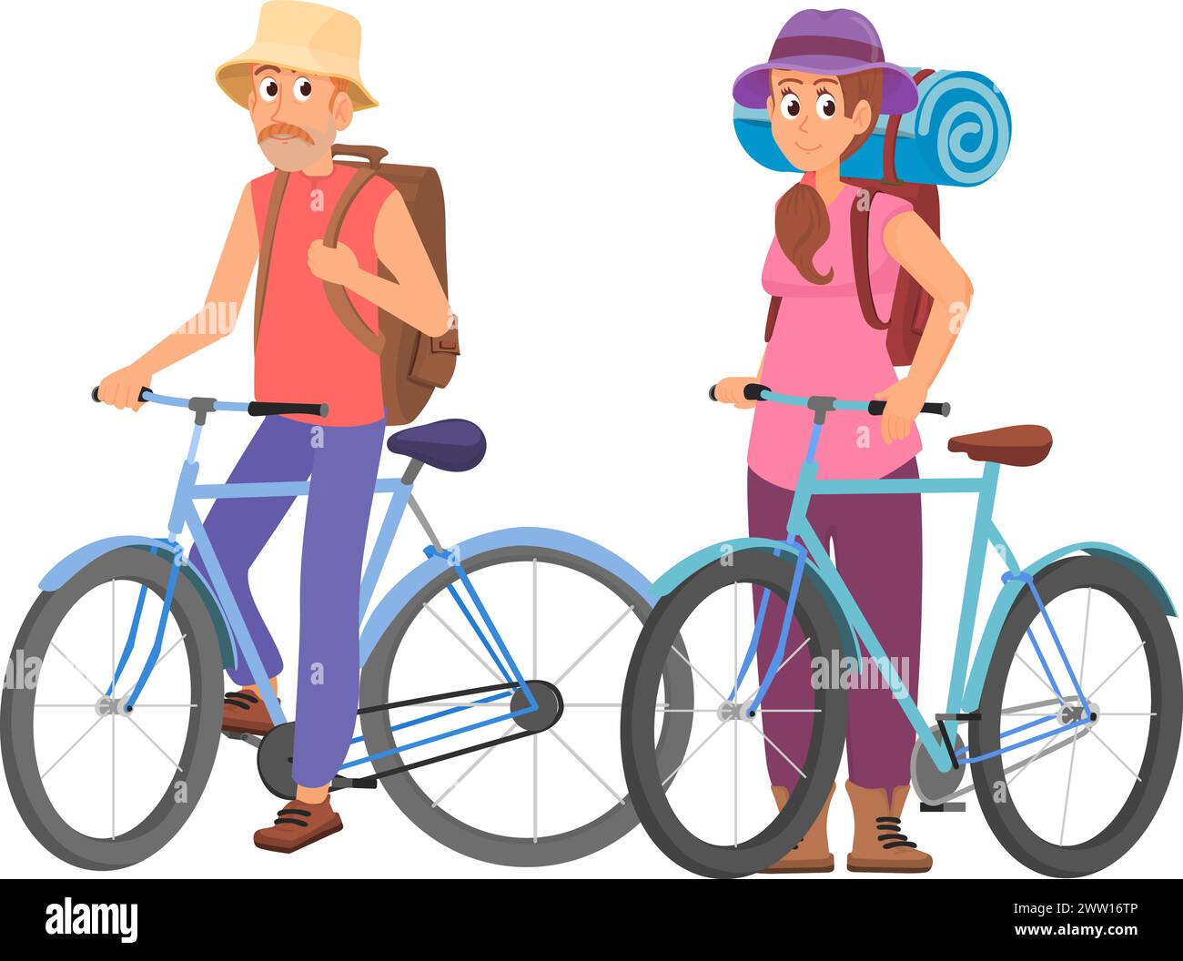 Bright woman on vacation Stock Vector Images - Alamy