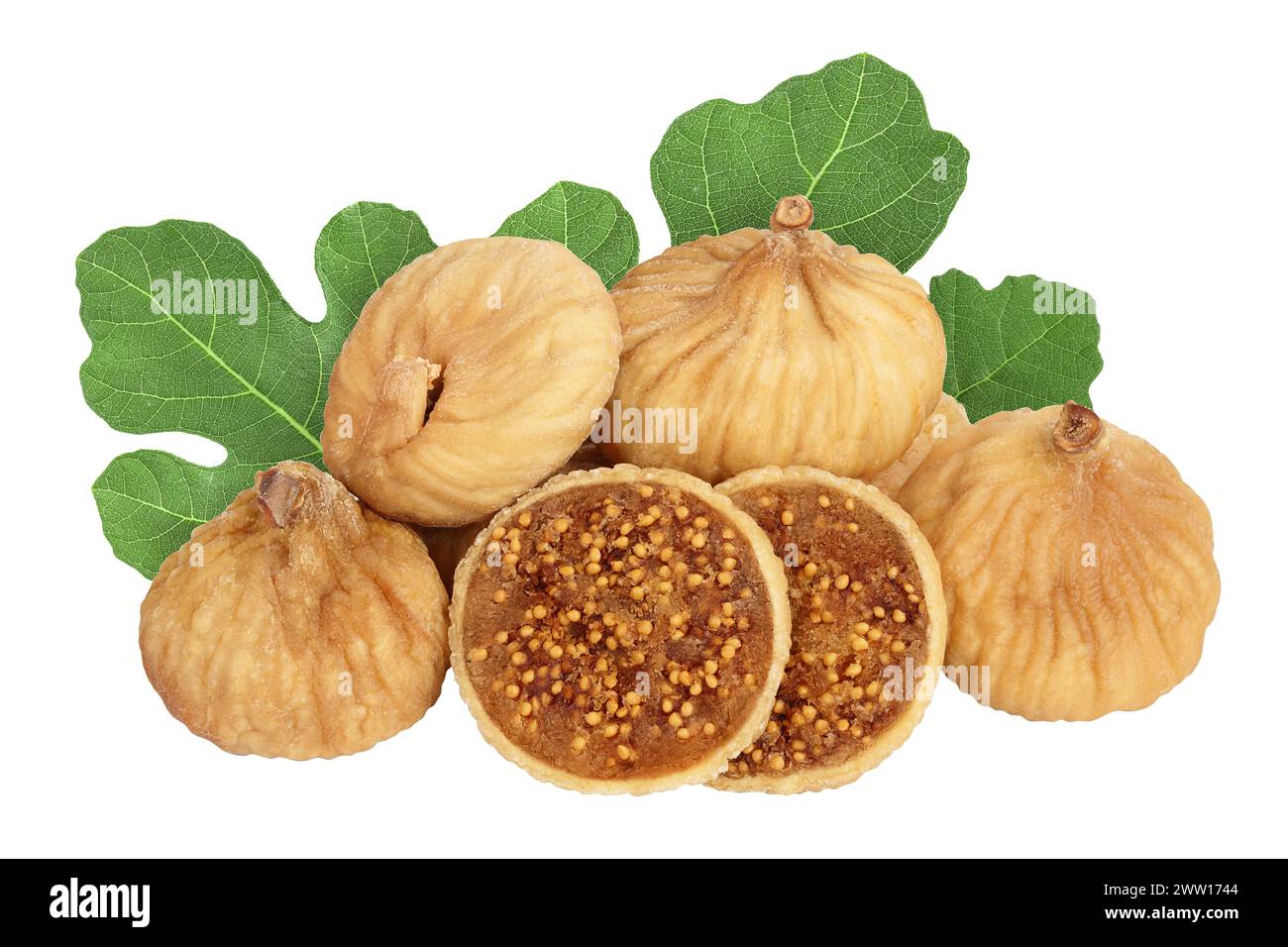 dried fig isolated on white background with full depth of field Stock ...