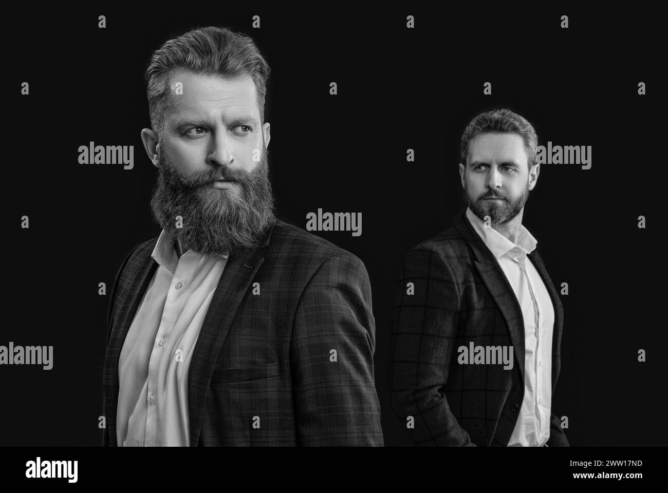 Two men in business suits Black and White Stock Photos & Images - Alamy