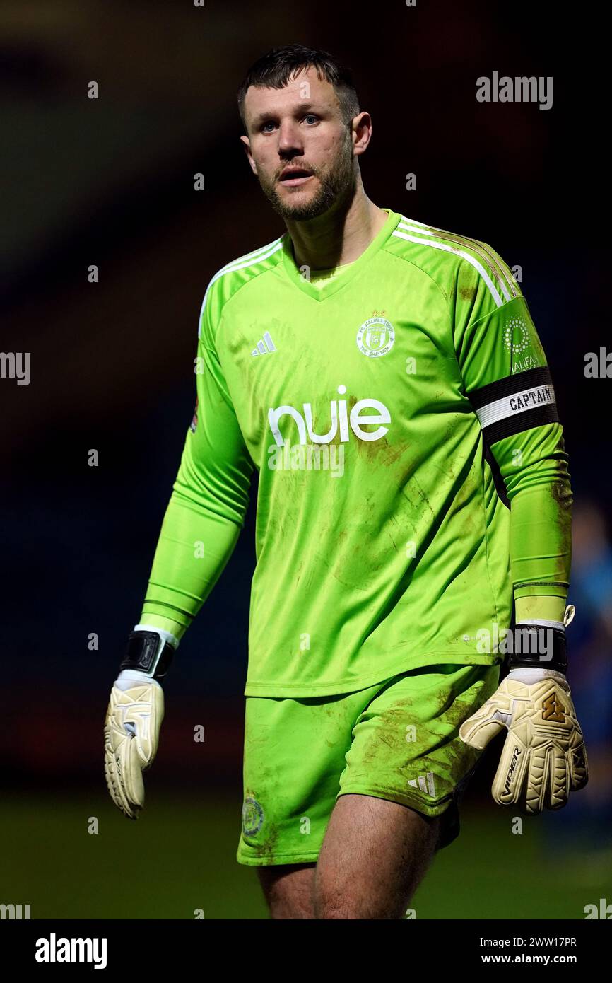 Halifax goalkeeper Sam Johnson during the Vanarama National League ...