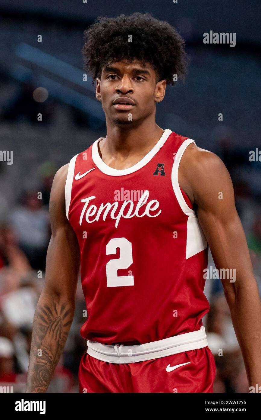 FORT WORTH, TX - MARCH 17: Temple Owls guard Jahlil White (2) walks the ...