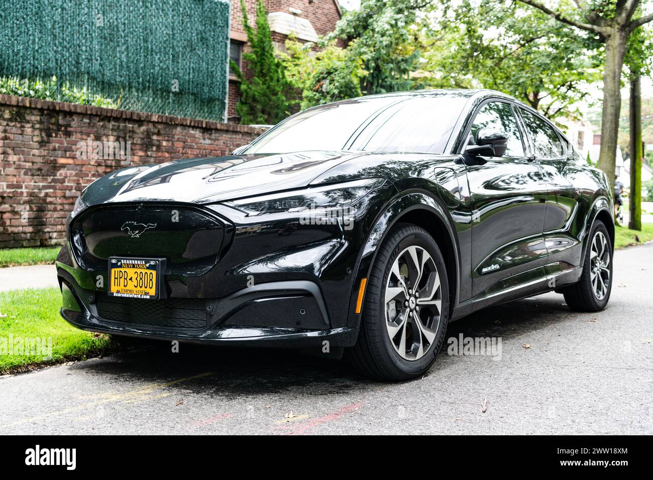 New York City, USA - August 26, 2023: 2023 Ford Mustang Mach E Premium ...