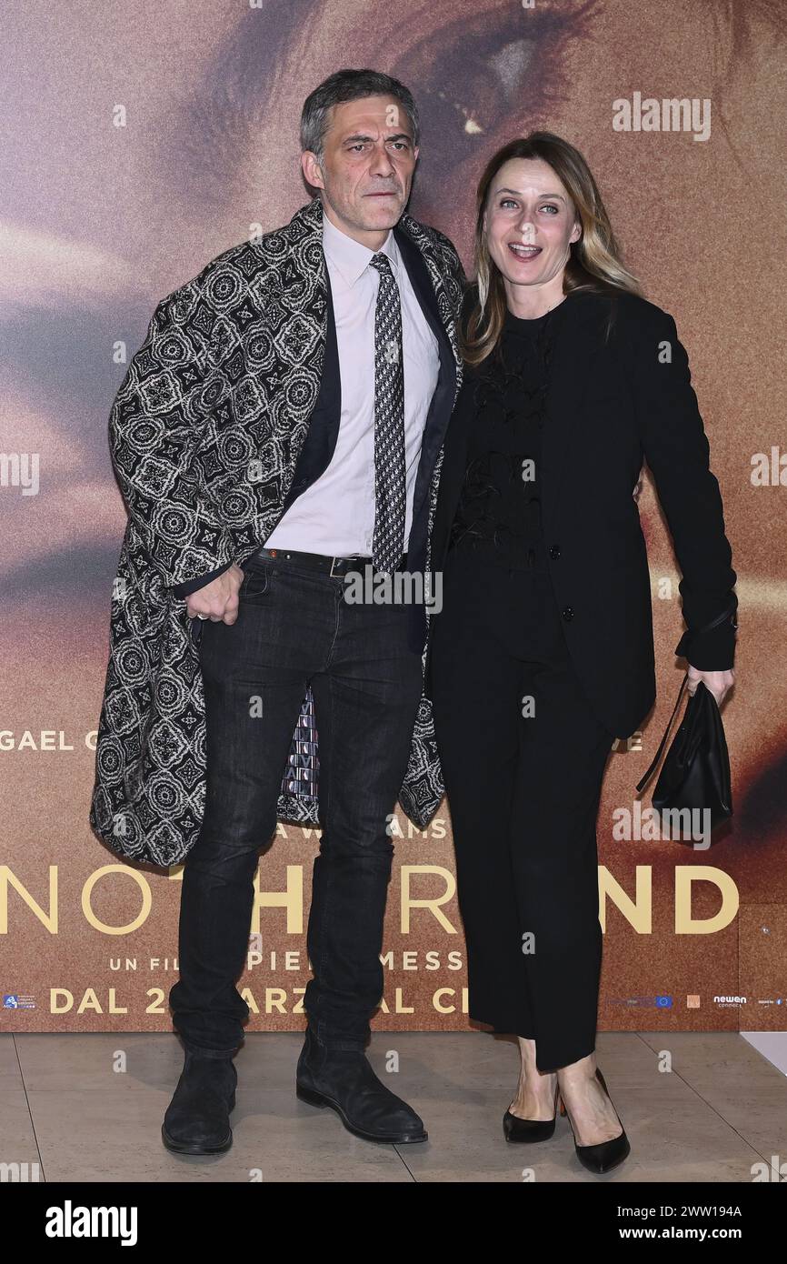 Rome, Italy. 20th Mar, 2024. Filippo Tini and Lucia Mascino during the ...