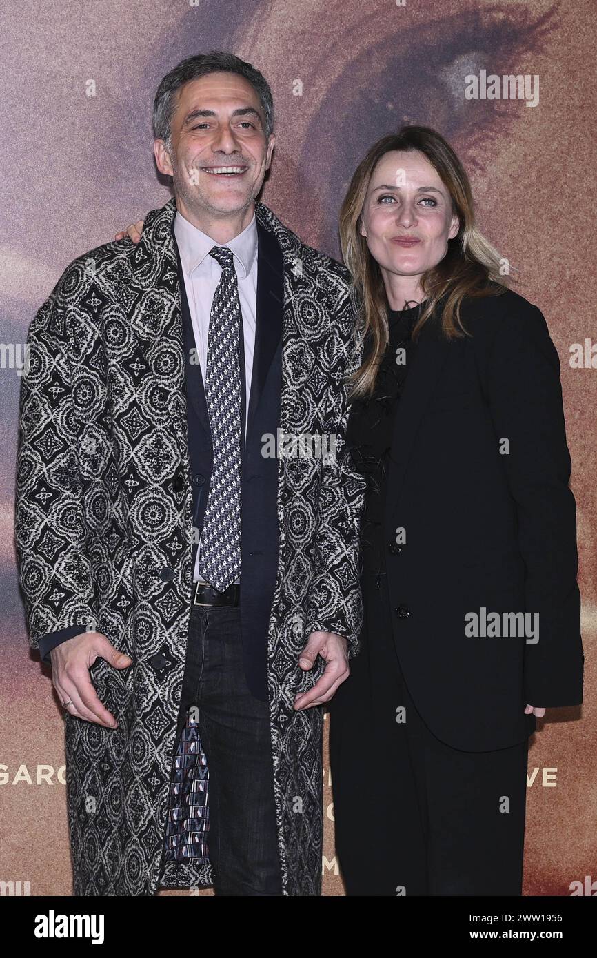 Rome, Italy. 20th Mar, 2024. Filippo Tini and Lucia Mascino during the ...