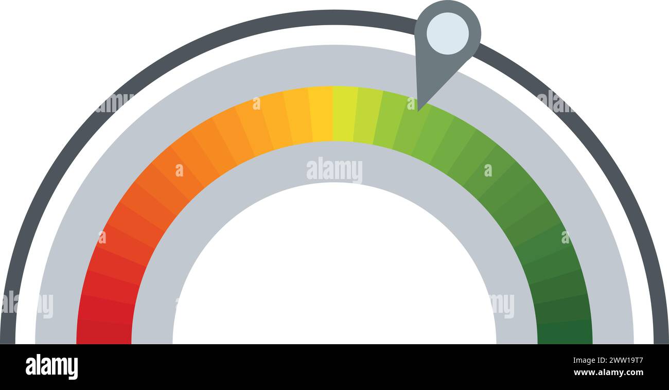 Round colorful gauge. Indicator dashboard ui element Stock Vector Image ...