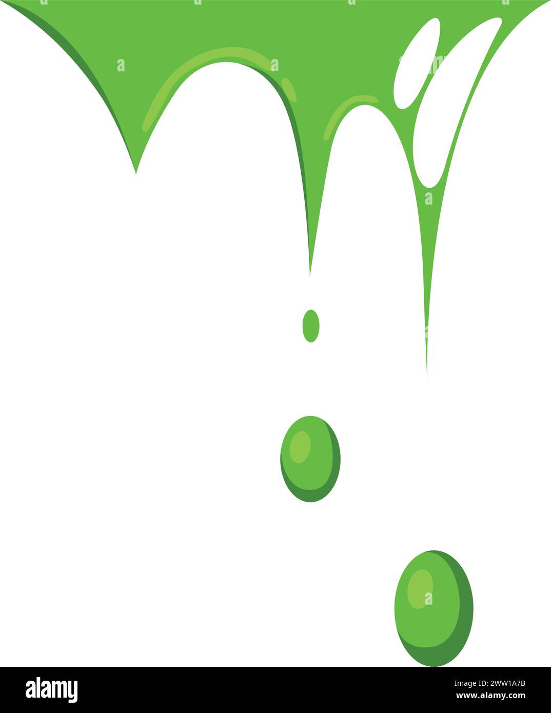 Dripping green liquid border. Cartoon paint drops Stock Vector Image ...