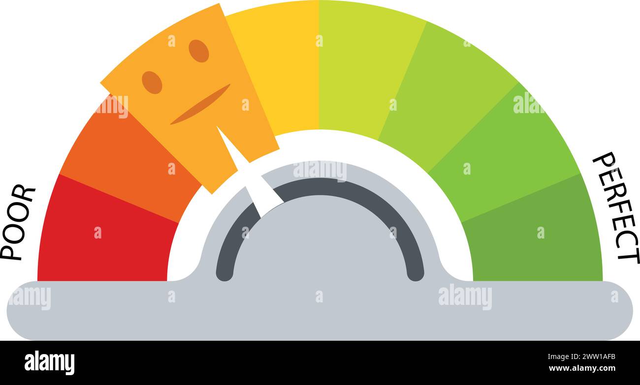 Credit indicator. Customer level gauge. Dashboard element Stock Vector ...