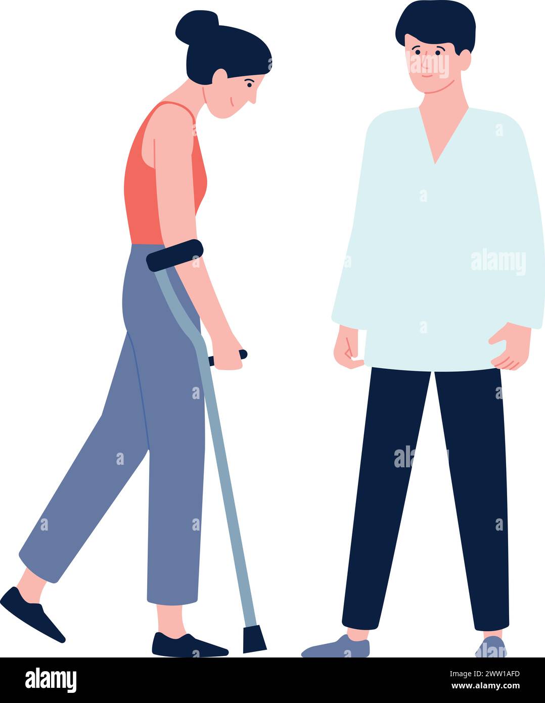 Mobility aid walking aid Stock Vector Images - Alamy