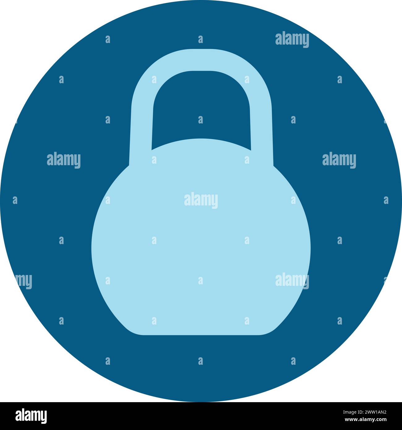 Kettlebell round icon. Powerlifting symbol. Fitness sign Stock Vector ...