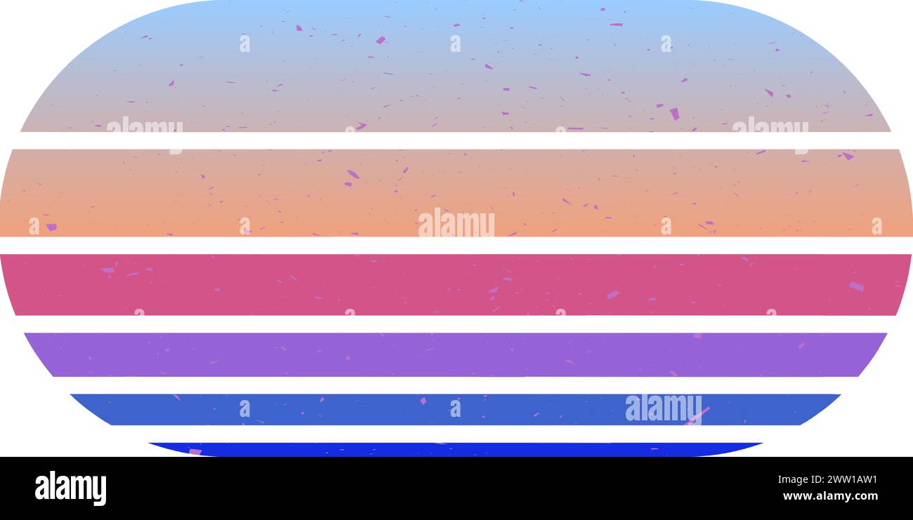 Sunrise sky striped shape. Abstract textured logo Stock Vector Image ...