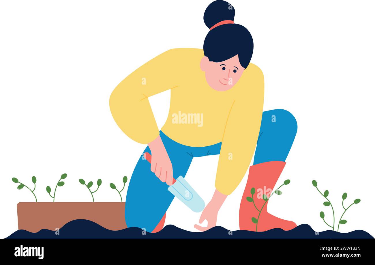 Nursery of seedlings Stock Vector Images - Alamy