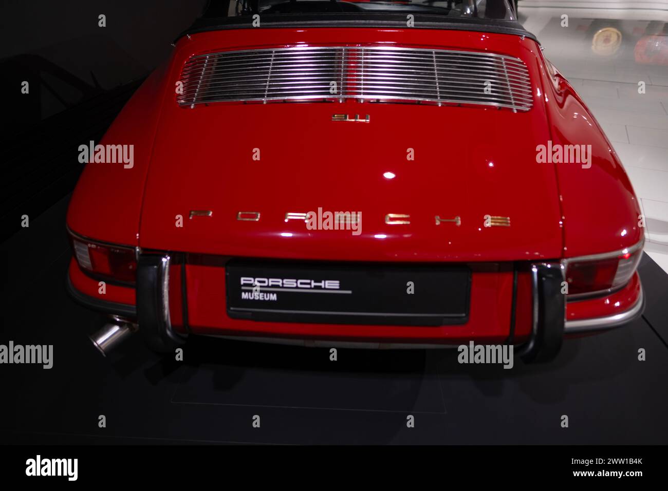 vintage red Porsche 911 901 Number 57 classic car 1963 on display ...