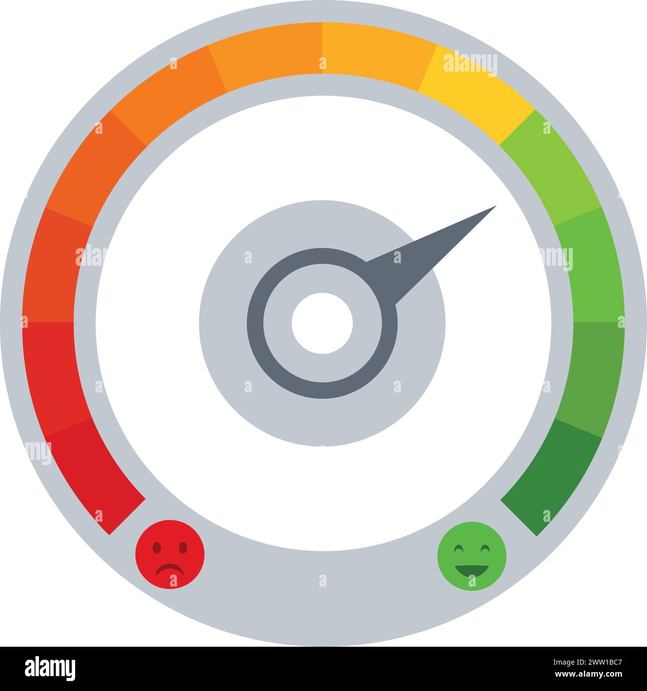 Round rating gauge. Color level meter ui element Stock Vector Image ...