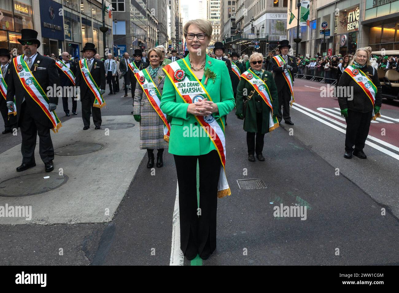 New York, New York, USA. 16th Mar, 2024. 2024 Grand Marshal Maggie ...