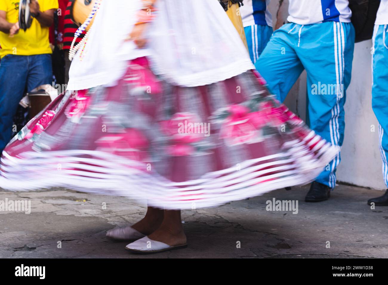 Cachoeira, Bahia, Brazil - August 15, 2015: People are seen dancing in ...