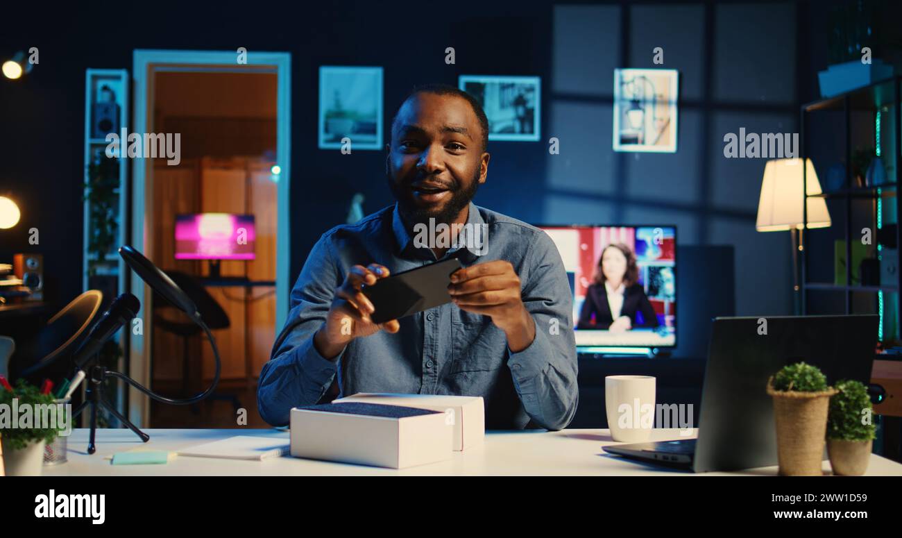 Content creator sponsored by tech brand to film unboxing review of ...