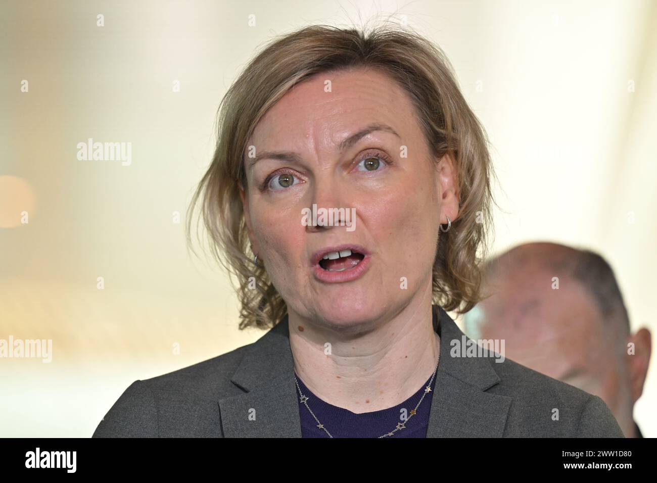 Canberra, Australia. 21st Mar, 2024. University of Sydney Professor Becky Freeman at a press ...