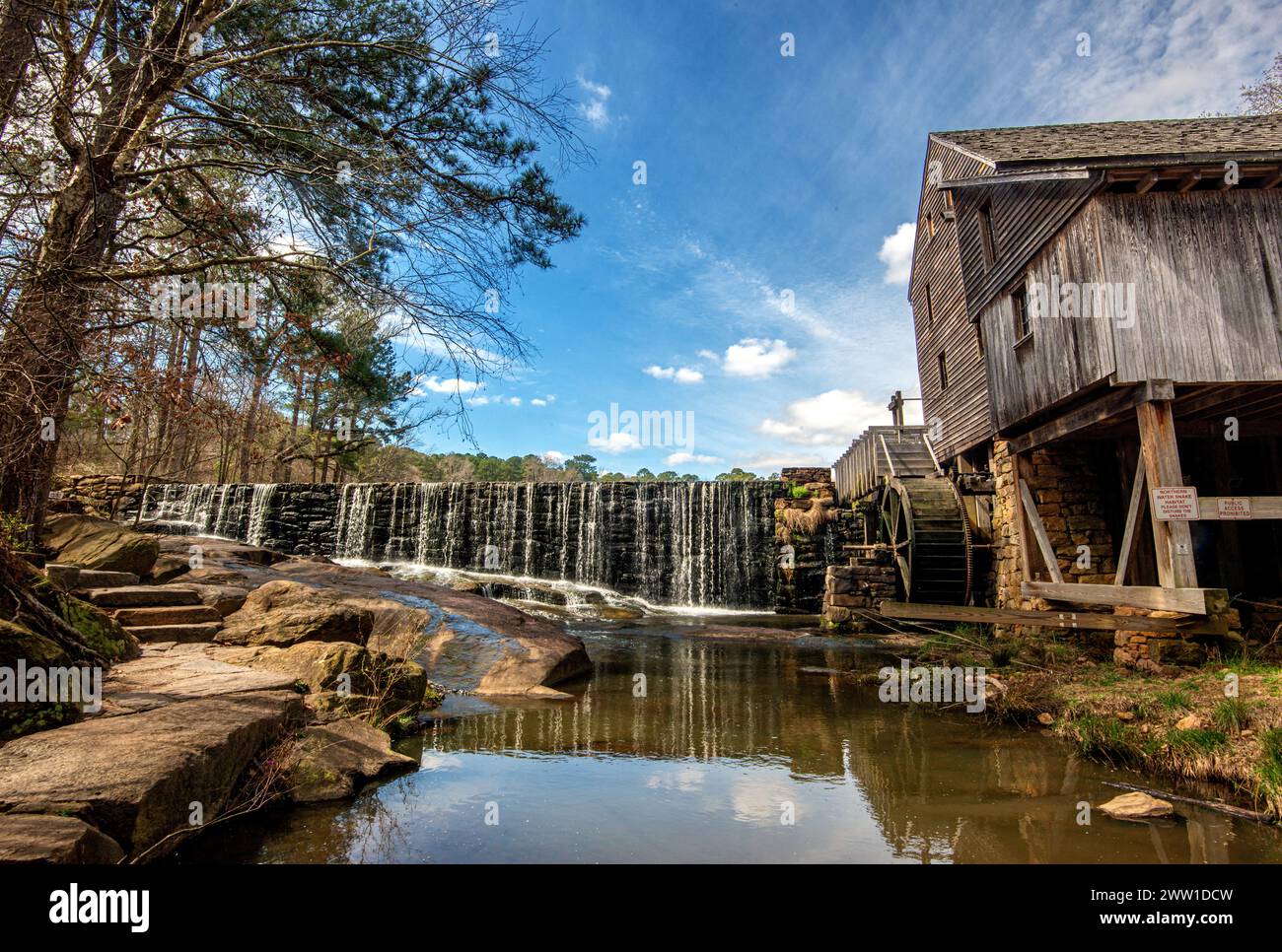 Historic Yates Mill County Park in Raleigh, North Carolina Stock Photo ...