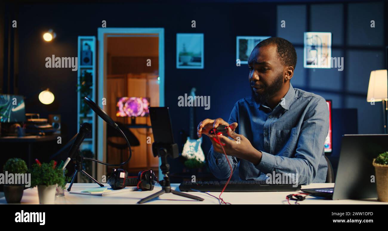 BIPOC online star filming tech review of newly released wired gaming ...