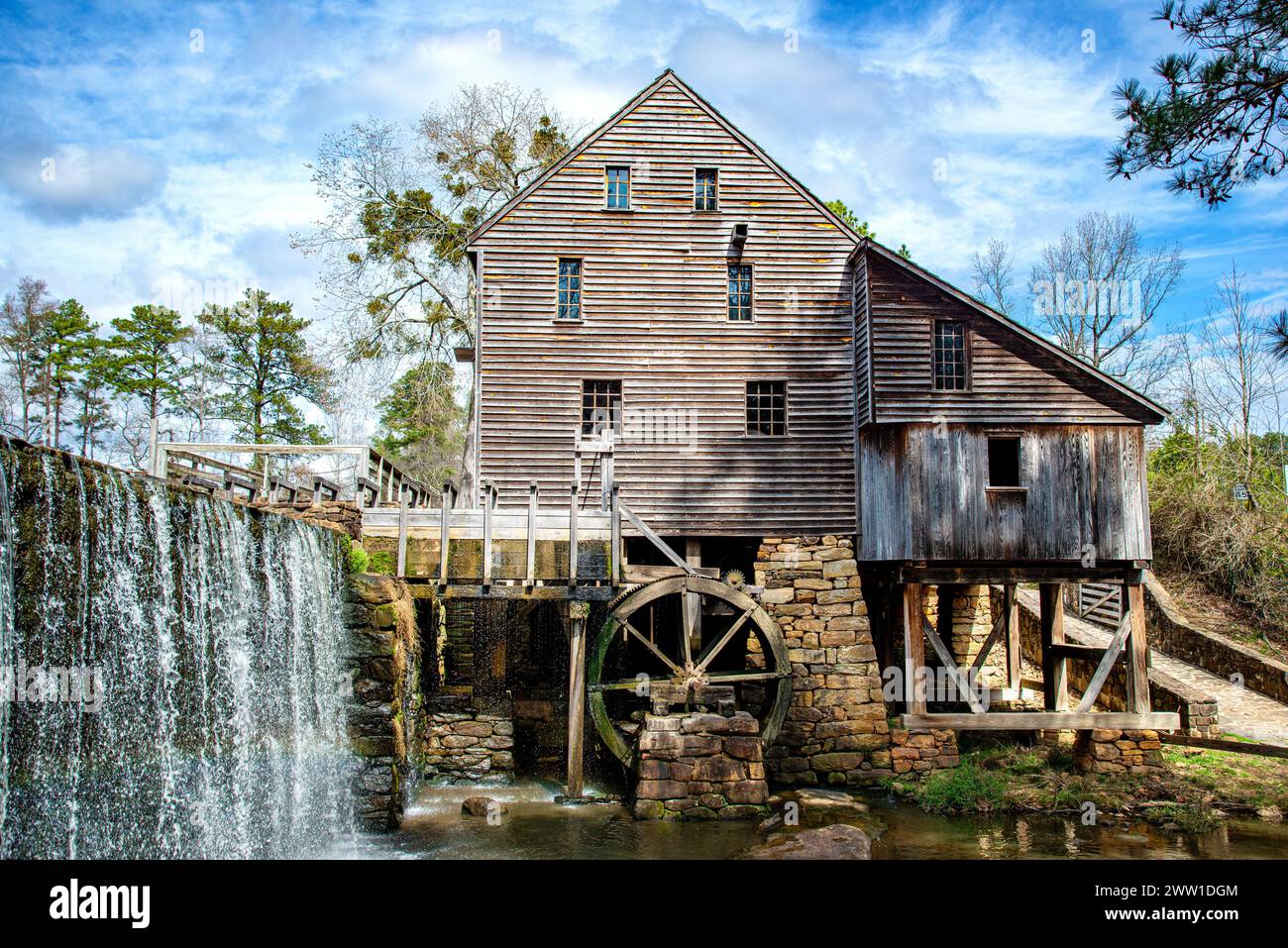 Historic Yates Mill County Park in Raleigh, North Carolina Stock Photo ...